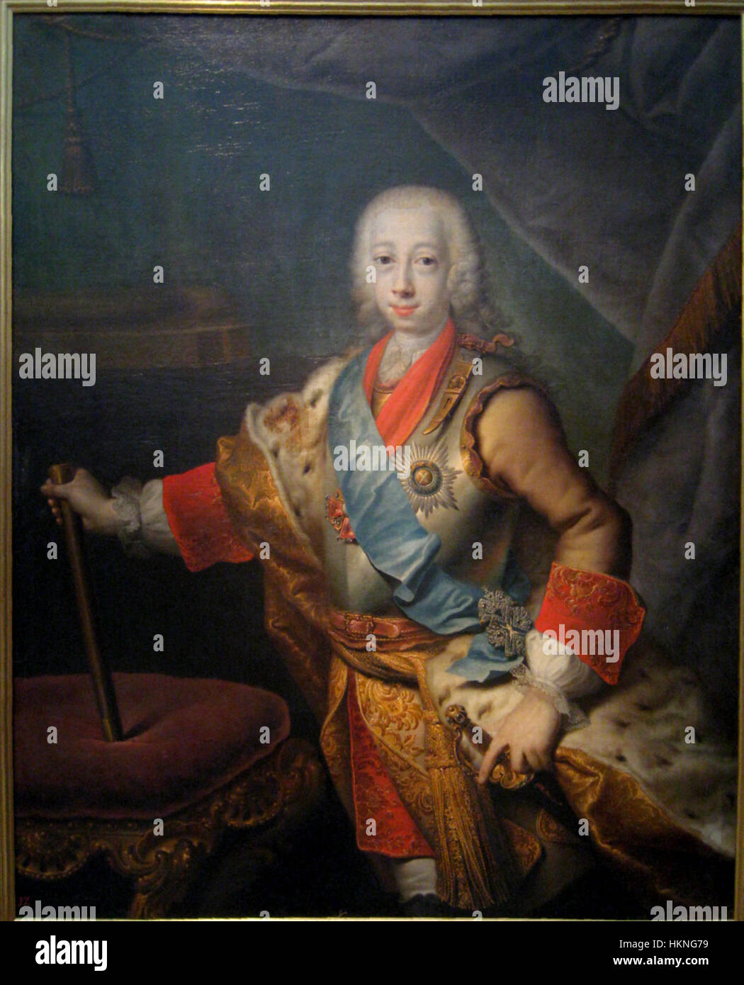 Peter III of Russia by Grooth (1743, Tretyakov gallery Stock Photo - Alamy