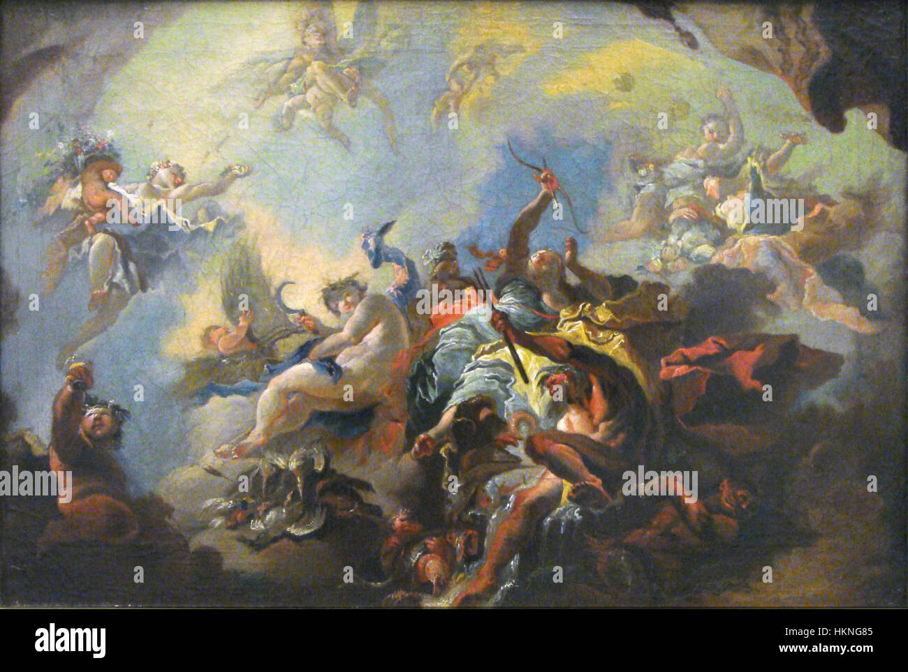 The 'Allegorie der Zeit' (Allegory of Time) by Maulbersch, dated 1770 ...