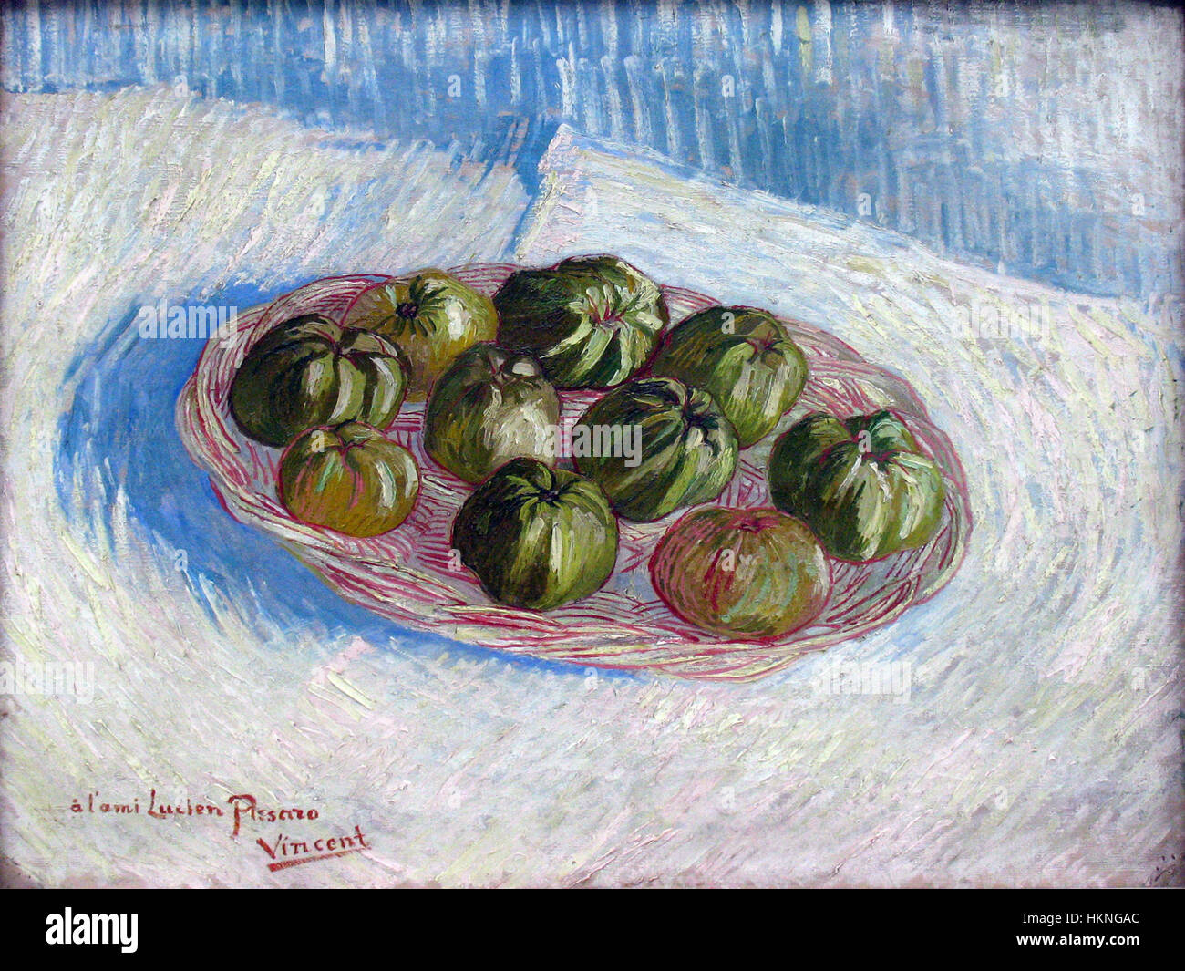Vincent van Gogh's 1887 painting 'Mand met appels' (Man with Apples) is ...