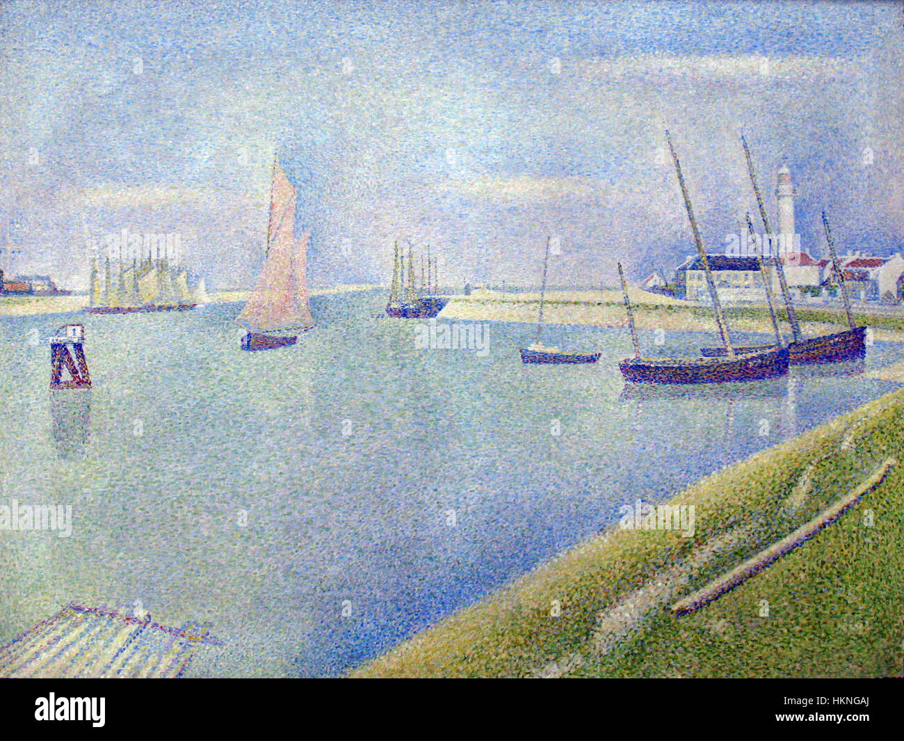 Georges Seurat's 'Kanal von Gravelines' from 1890 showcases the artist ...