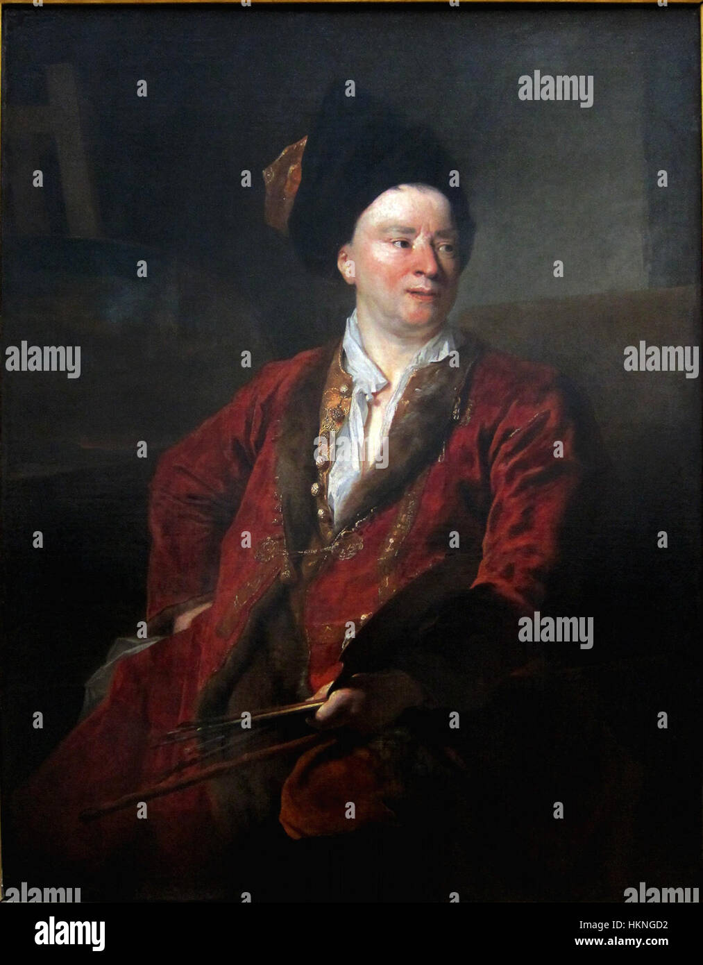 This portrait, created by Jean-Baptiste Largillière, features a noble ...