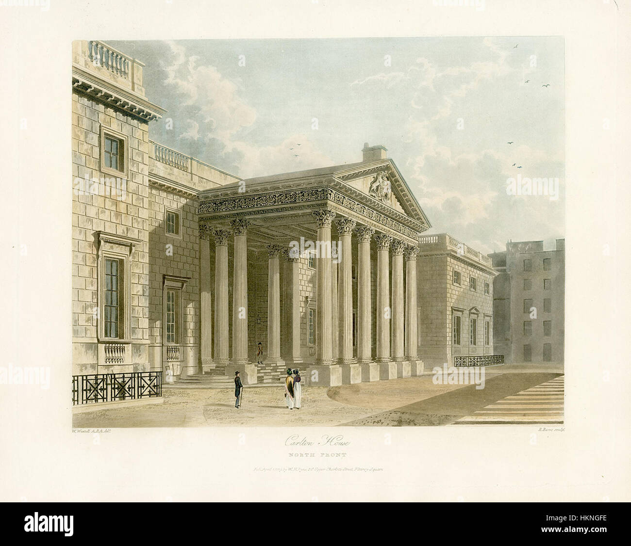 This 1819 artwork by Pyne depicts Carlton House’s North Front, an ...