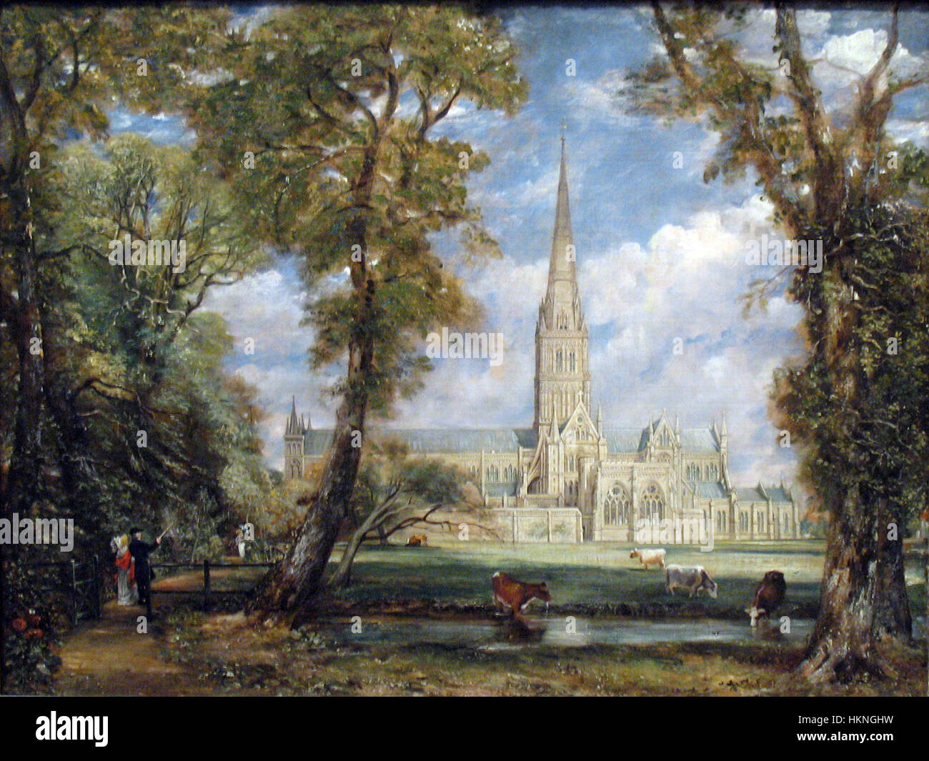 *The Cathedral of Salisbury* by John Constable, painted in 1825 ...