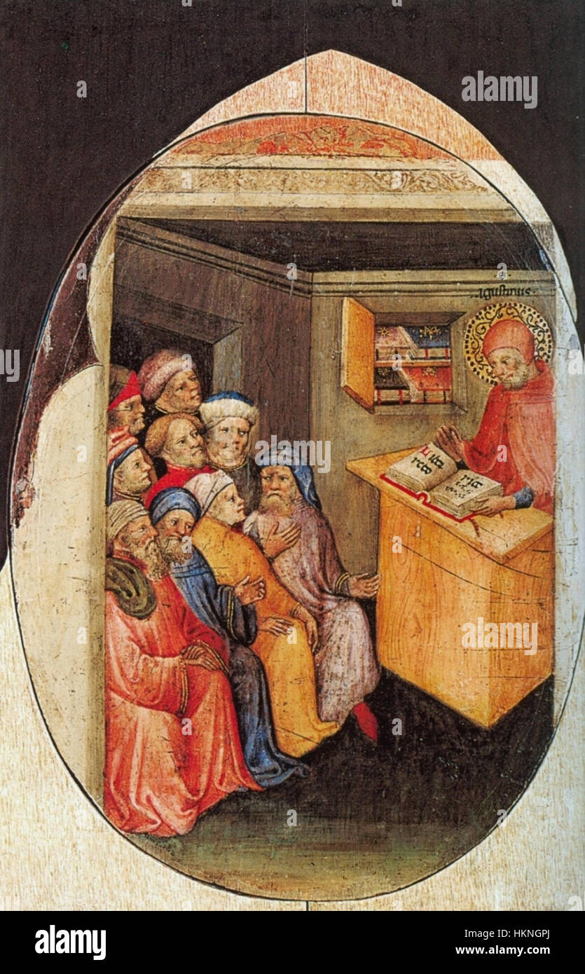 Nicolo di Pietroâ€™s painting 'The Saint Teaching Rhetoric' from 1413 ...