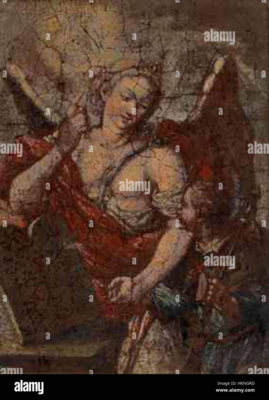 'Angel varuh' is an 18th-century painting that depicts a guardian angel ...