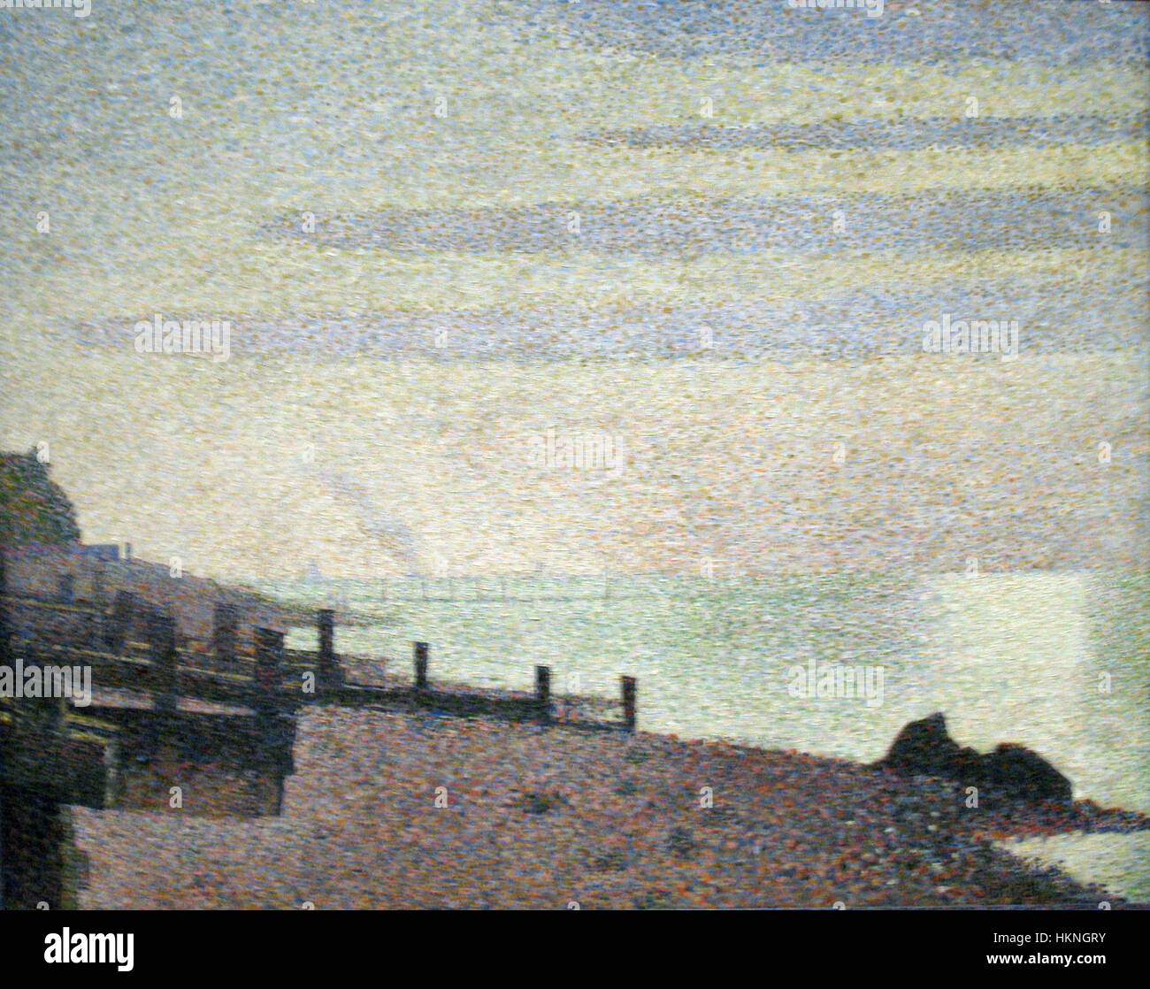 Georges-Pierre Seurat’s 'Evening at Honfleur' from 1886 showcases the ...