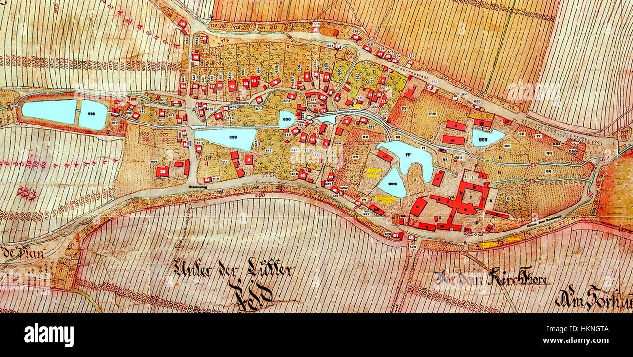 This map excerpt from the 'Alte Karte' shows the town of Willich in ...
