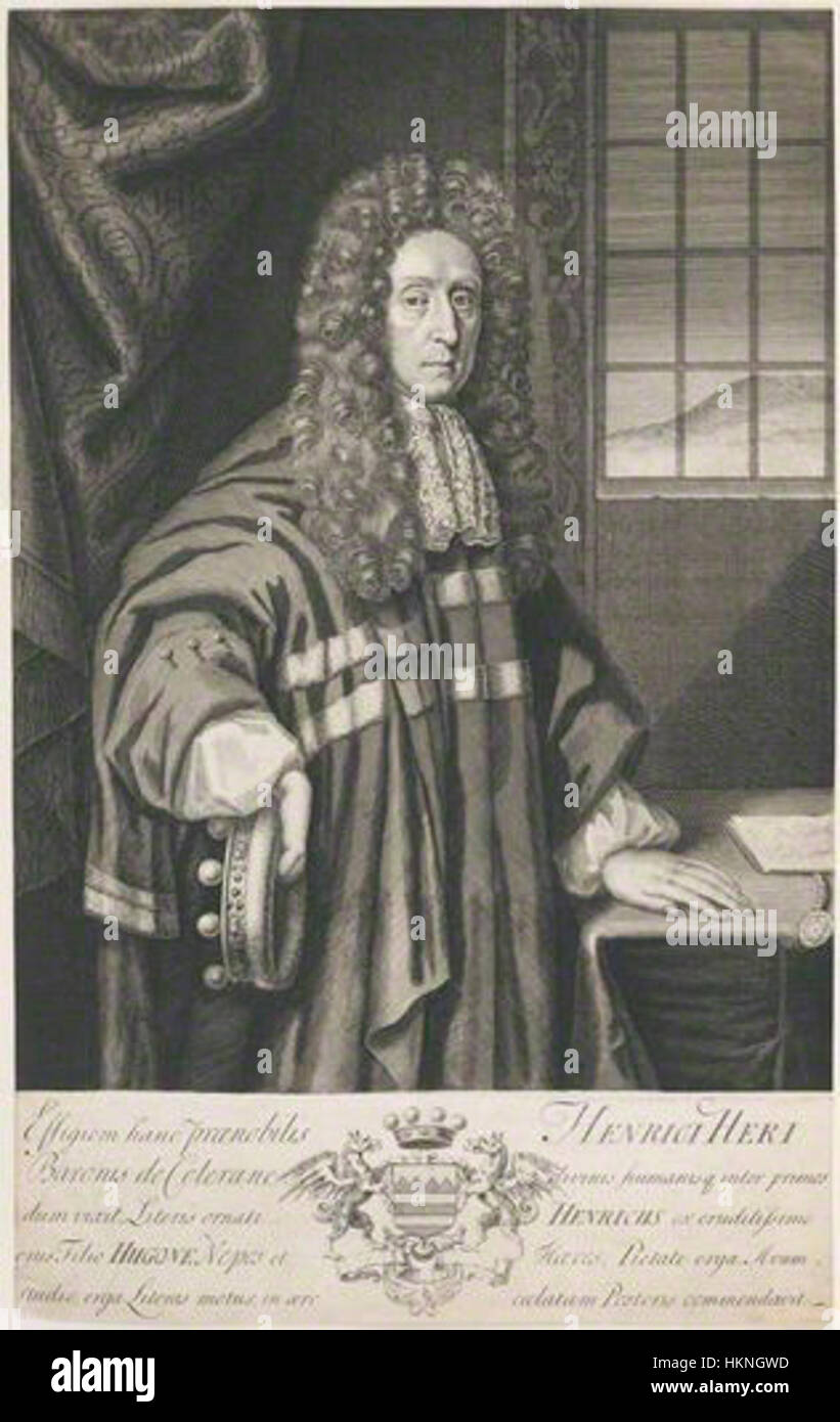 This artwork by Henry Hare Faithorne Vertue showcases detailed crests ...