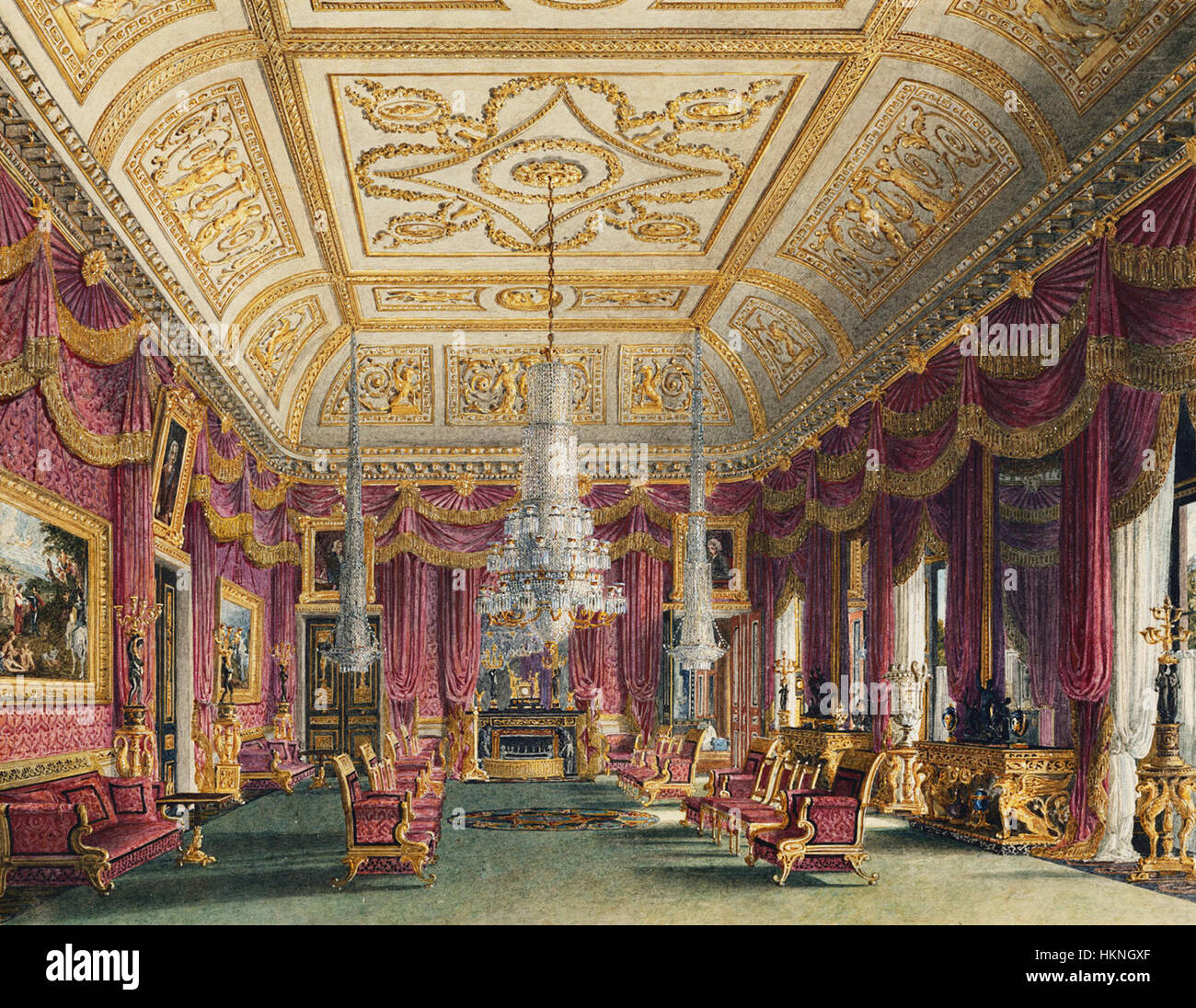This illustration by Charles Wild, created in 1816, depicts the Crimson ...