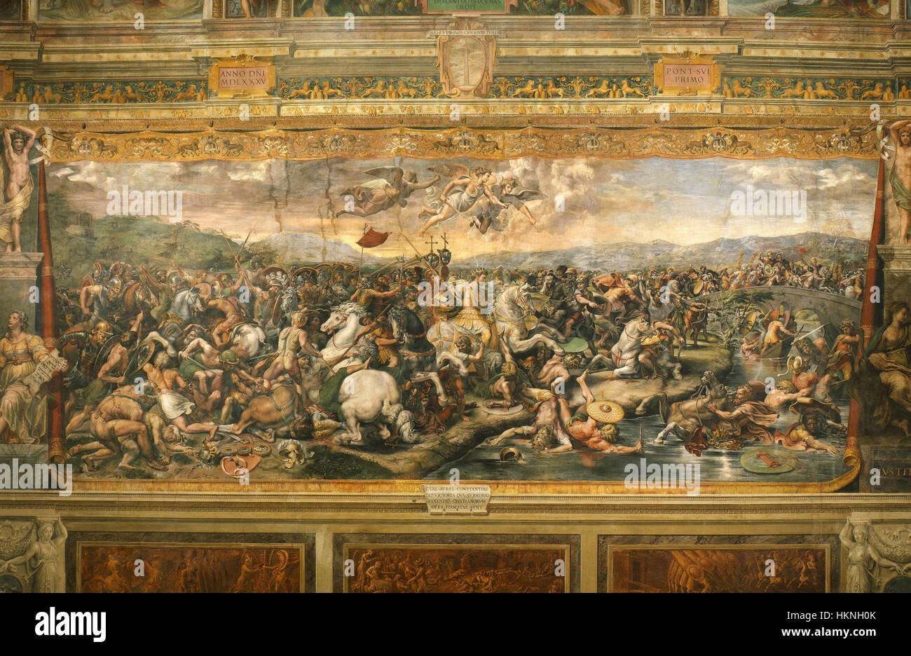 This painting depicts the Battle of the Milvian Bridge, fought between ...