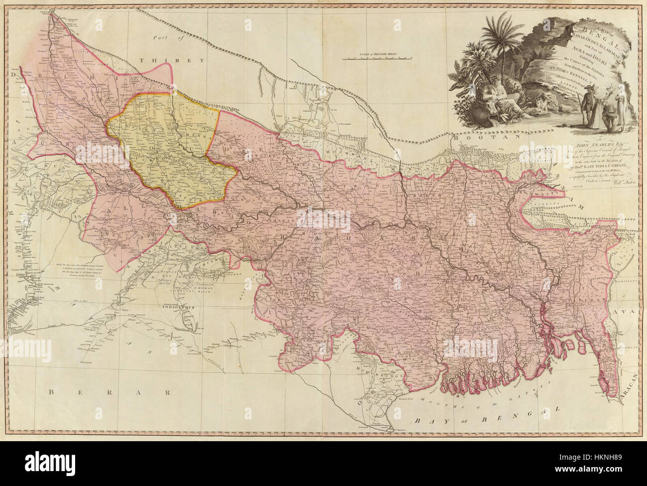 Old bengal map hi-res stock photography and images - Alamy