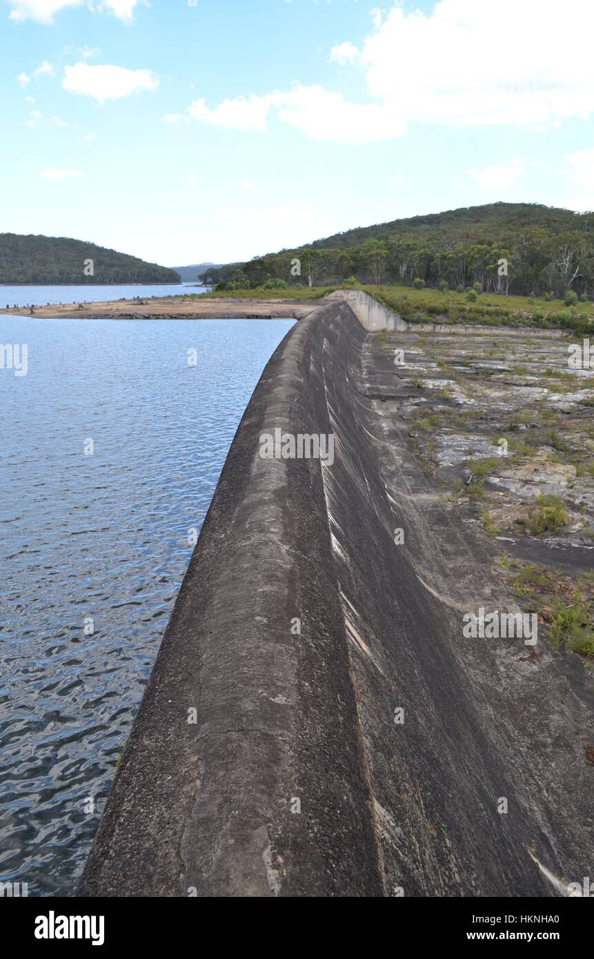 Curved Dam wall made of sandstone Stock Photo - Alamy