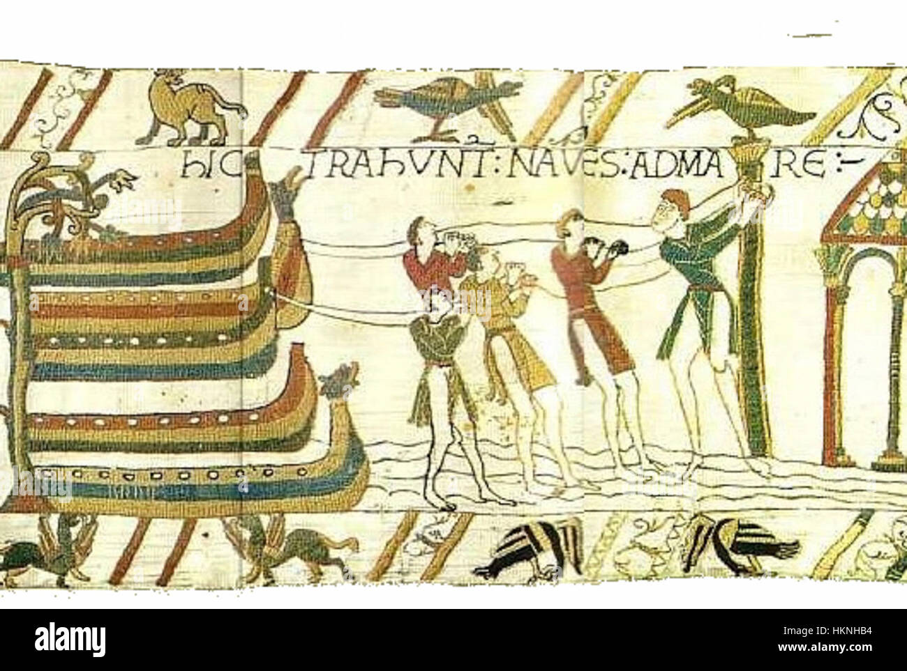 Scene 36 from the Bayeux Tapestry illustrates the Battle of Hastings ...