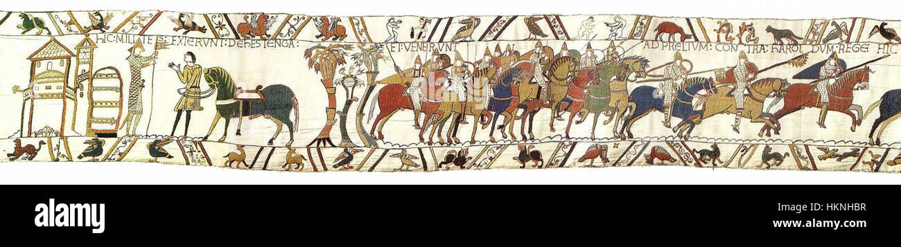 Scene 48 of the Bayeux Tapestry depicts a significant moment in the ...