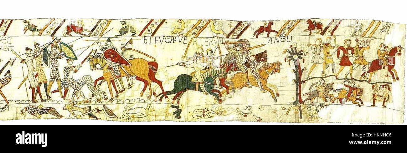 Scene 58 of the *Bayeux Tapestry* depicts key events during the Norman ...