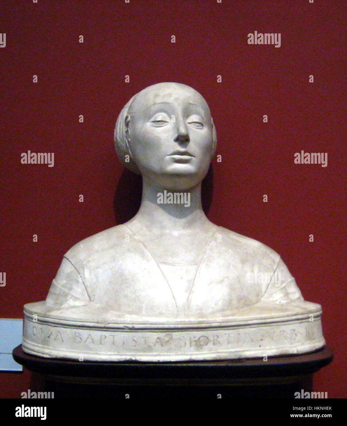 The painting 'Battista Sforza Cast' depicts the wife of Federico da ...