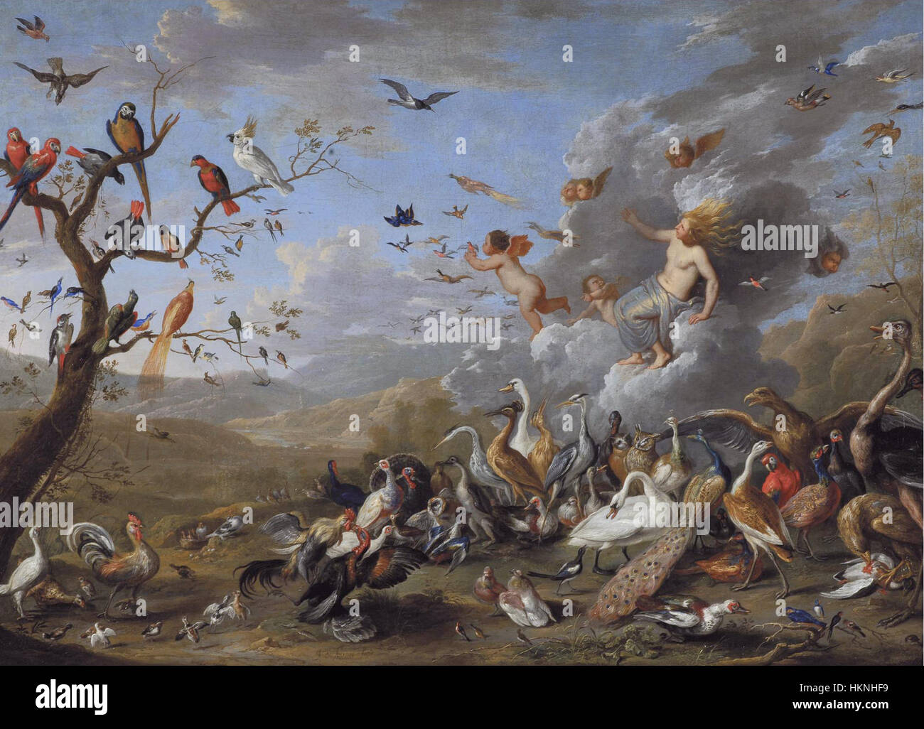 Jan van Kessel's 'Allegory of Air' (1626–1679) is an exquisite ...