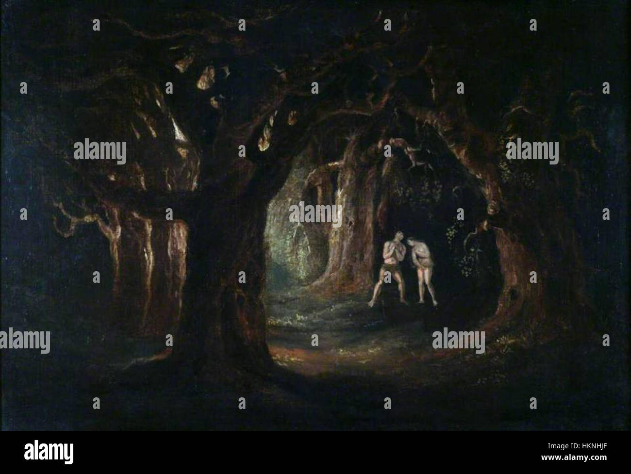 John Martin’s dramatic painting 'Adam Listening to the Voice of God the ...