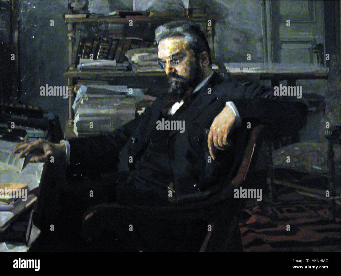 This 1896-97 portrait by Mikhail Vrubel depicts Konstantin Artsybushev ...