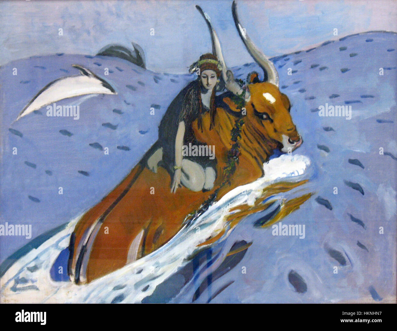 This 1910 painting, titled *The Abduction of Europa* by Serow, depicts ...