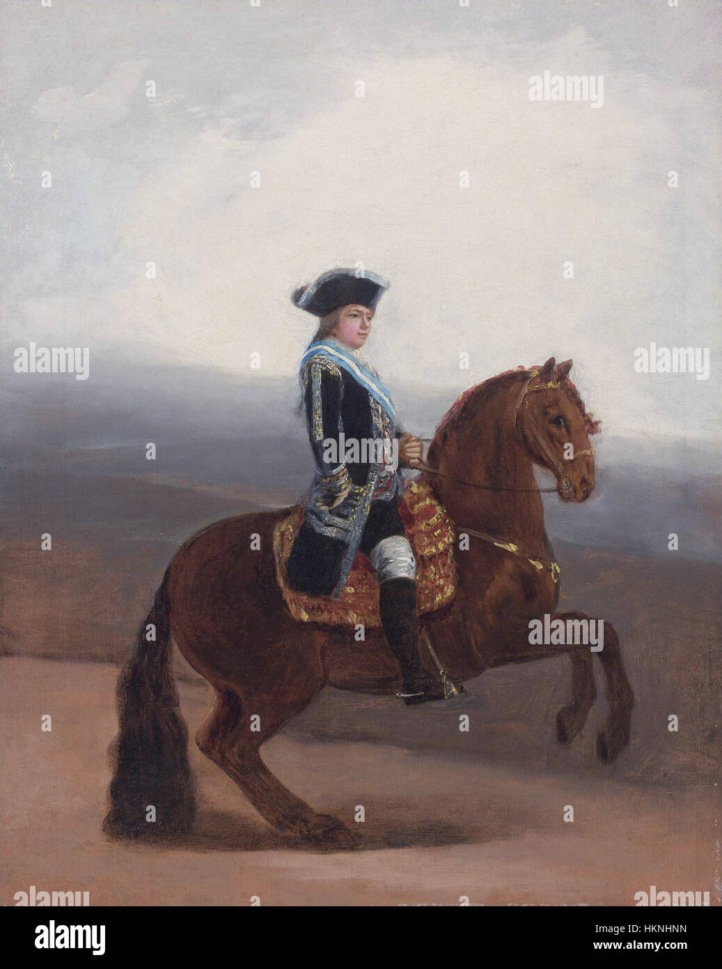 The 'Retrato ecuestre de Manuel Godoy' is an equestrian portrait of ...