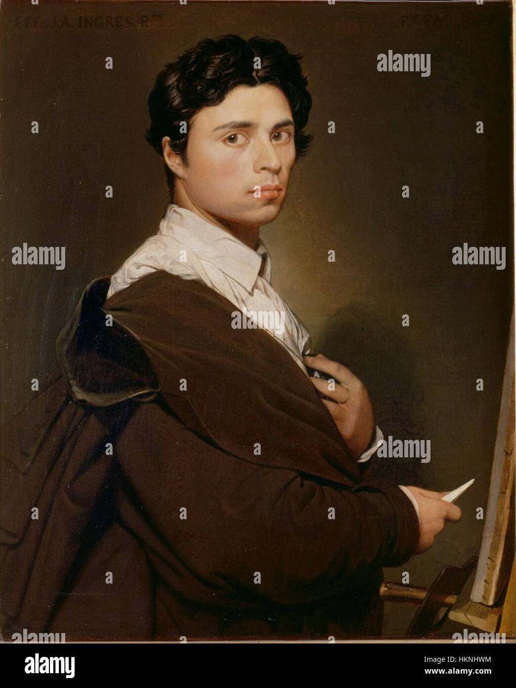 A self-portrait by Jean Auguste Dominique Ingres, showcasing the ...