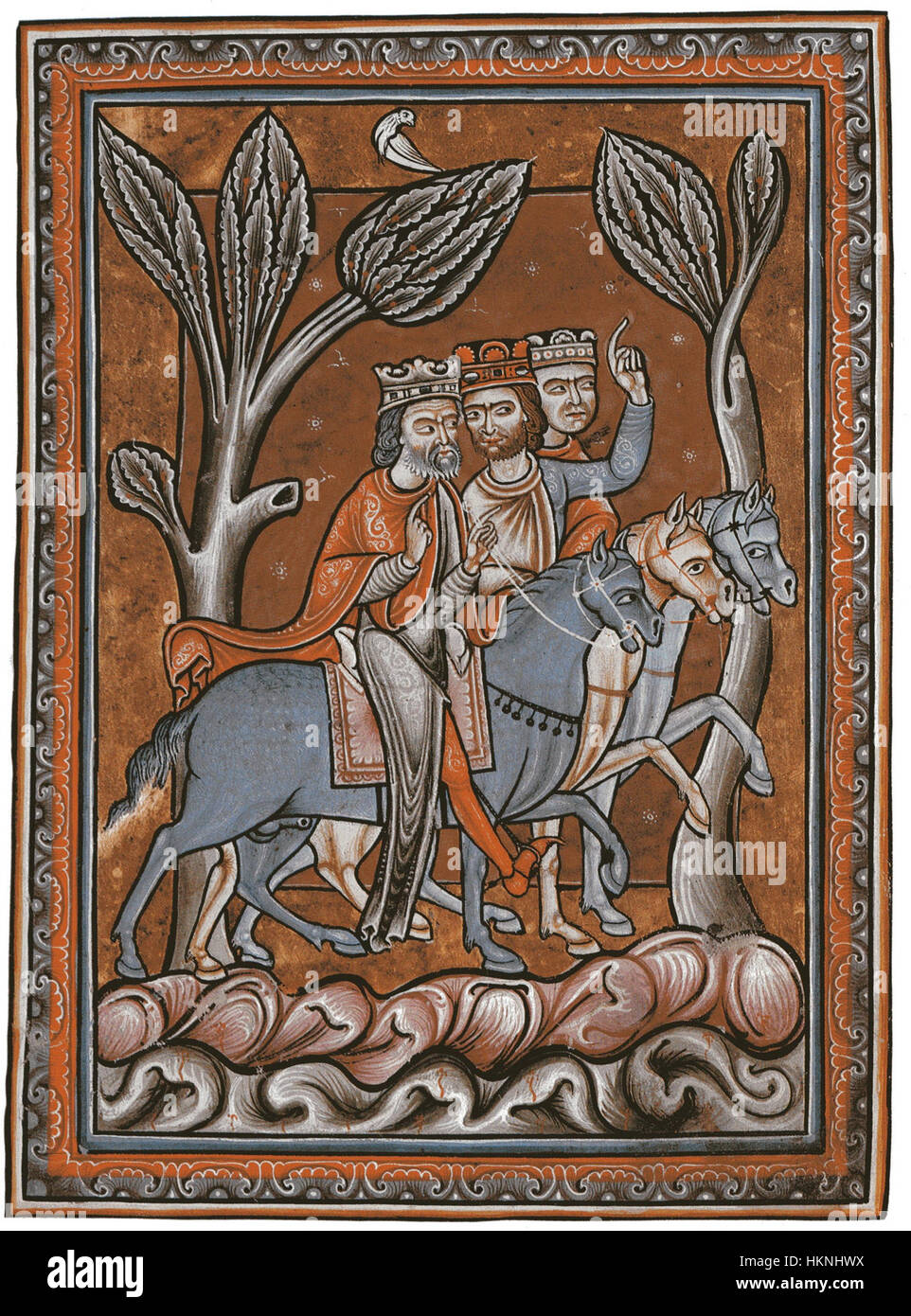 A 12th-century illuminated manuscript featuring scenes from the ...