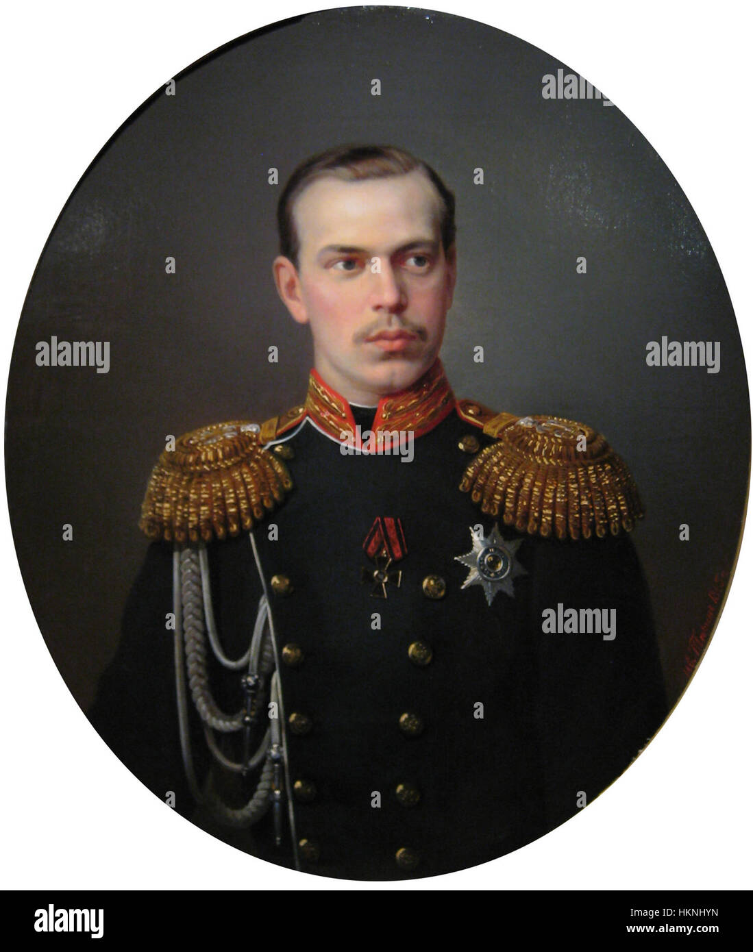 Alexander III as G.Duke by Ivan Turin (1865, GIM Stock Photo - Alamy
