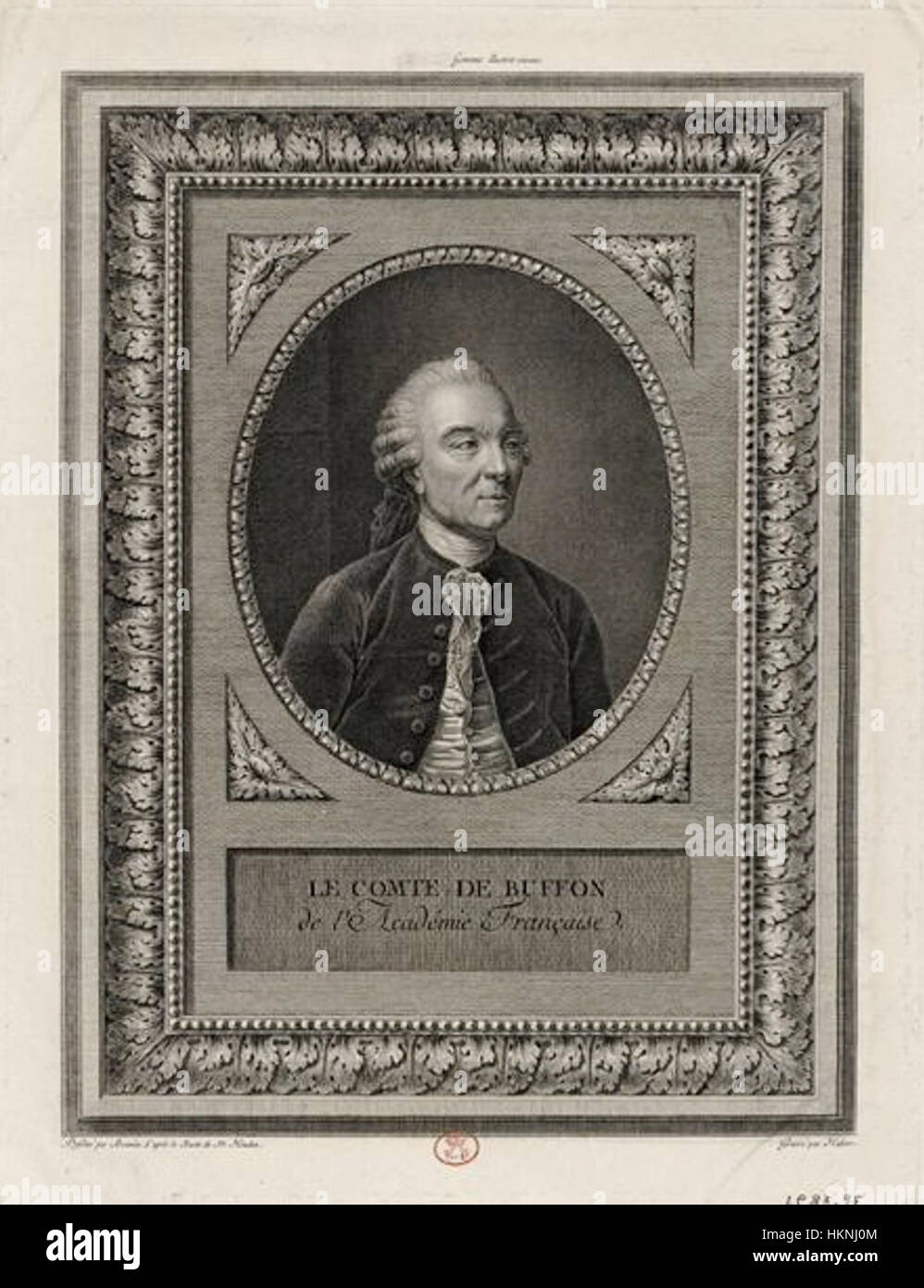 The portrait of Buffon, created by Bounieu and Houdon, captures the ...