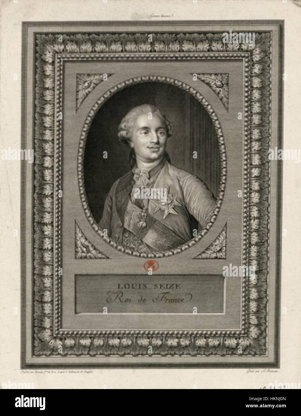 This historical portrait of King Louis XVI, created by artists Bounieu ...