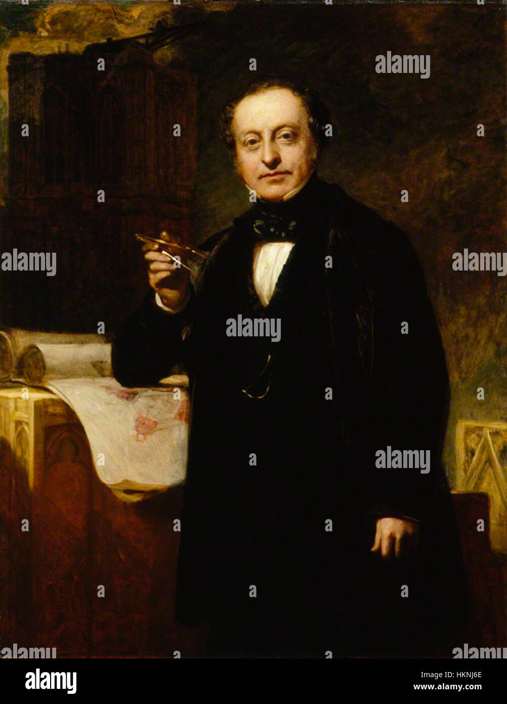 'Sir Charles Barry' by John Prescott Knight portrays the influential ...