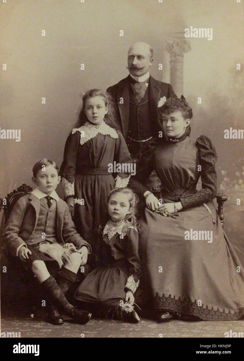 This portrait by Arthur Connaught captures a family group, focusing on ...