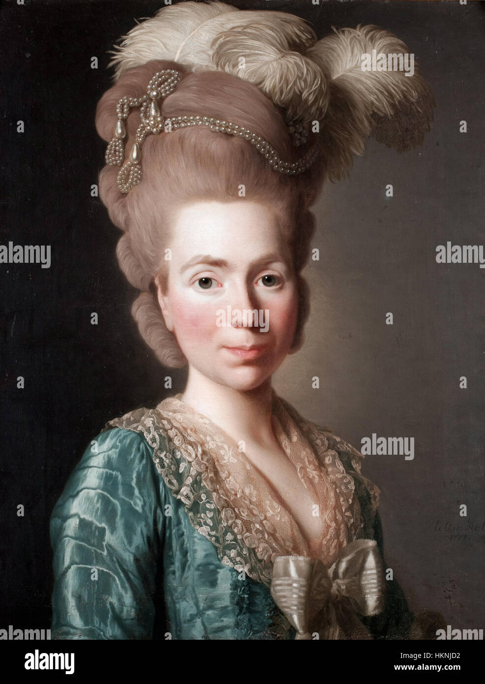 This portrait by Alexander Roslin depicts an aristocratic figure ...