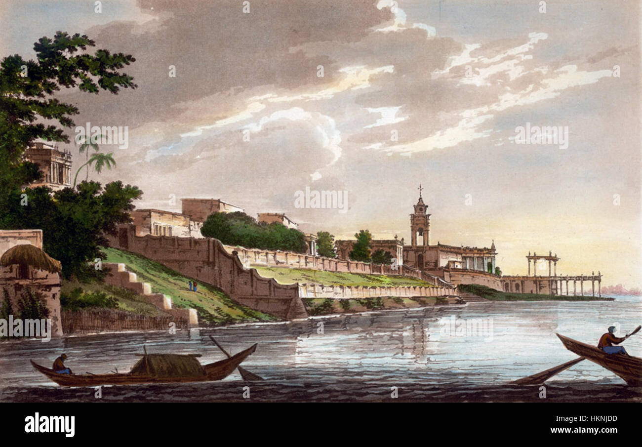 A View of Chinsura the Dutch settlement in Bengal Stock Photo - Alamy