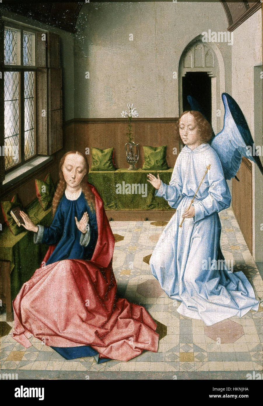 The 'Annunciation' by Dieric Bouts is a 15th-century Flemish painting ...