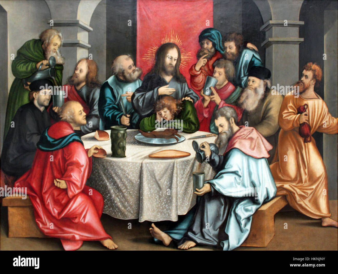 The last meal of jesus christ with his disciples hi-res stock ...