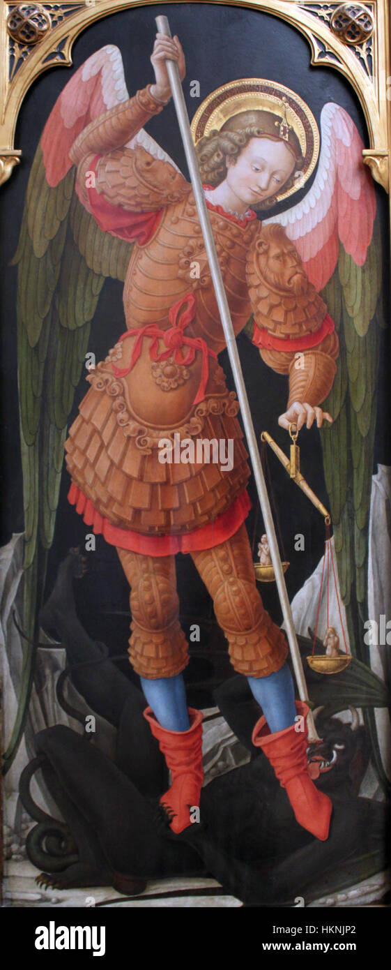 This 1486 artwork by Vivarini depicts Archangel Michael with the soul ...