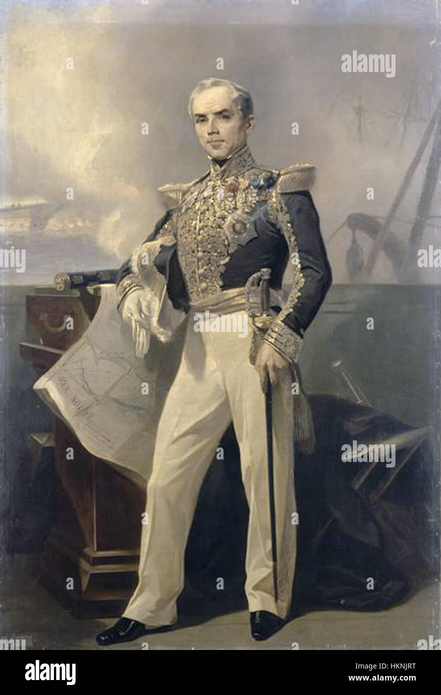 The portrait of Admiral Armand Joseph Bruat (1796–1855), a prominent ...