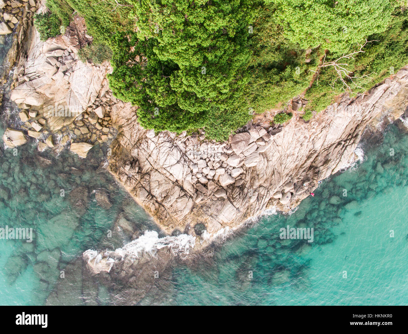 Aerial view on the ocean and rocks. Thailand Stock Photo - Alamy