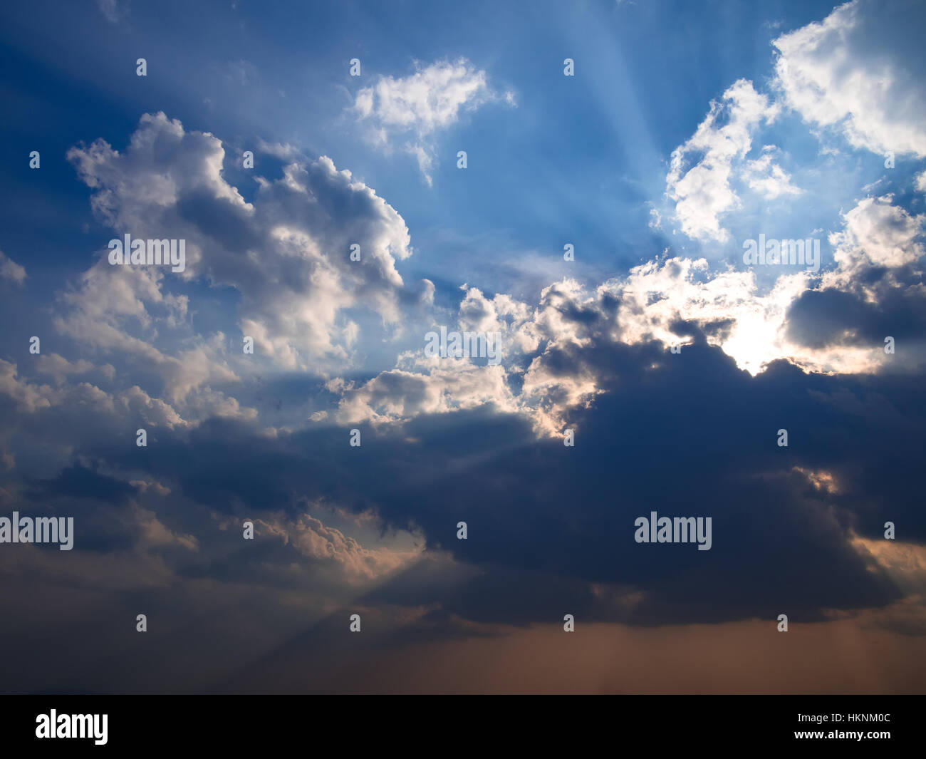 Sky and sunbeam behind the cloud Stock Photo - Alamy