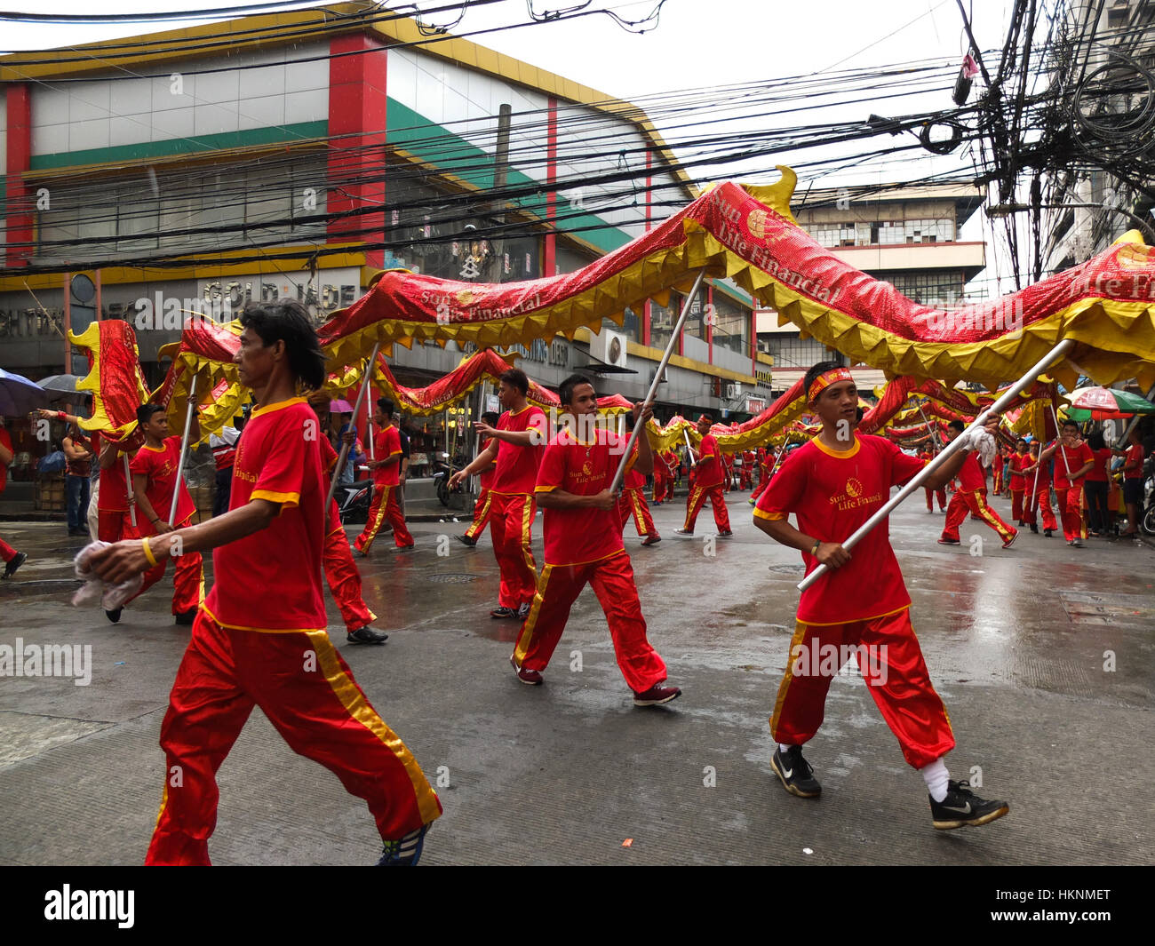Manila, Philippines. 28th Jan, 2017. The Dragon Dance Troupe parade in ...