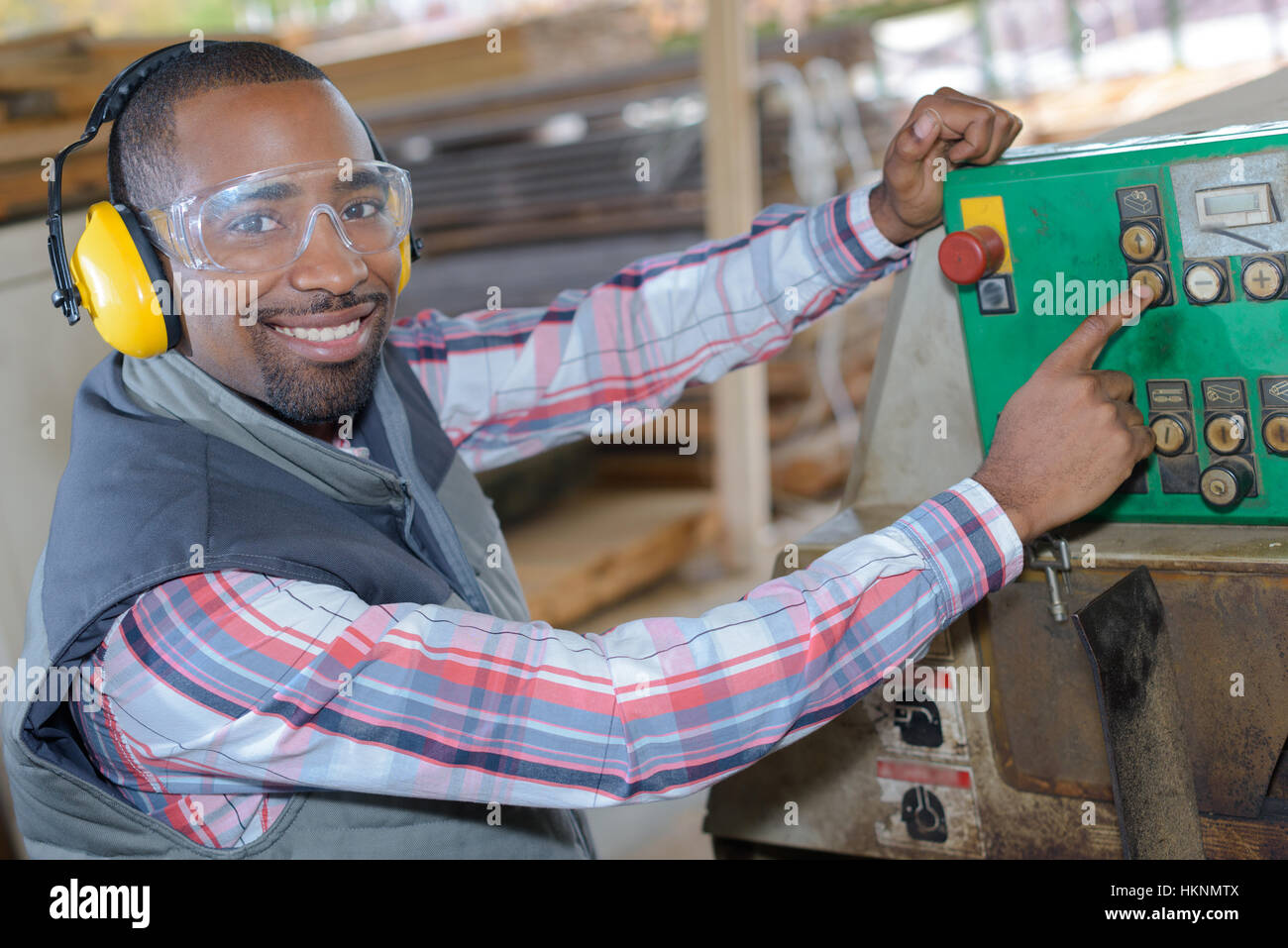 pressing the buttons Stock Photo - Alamy