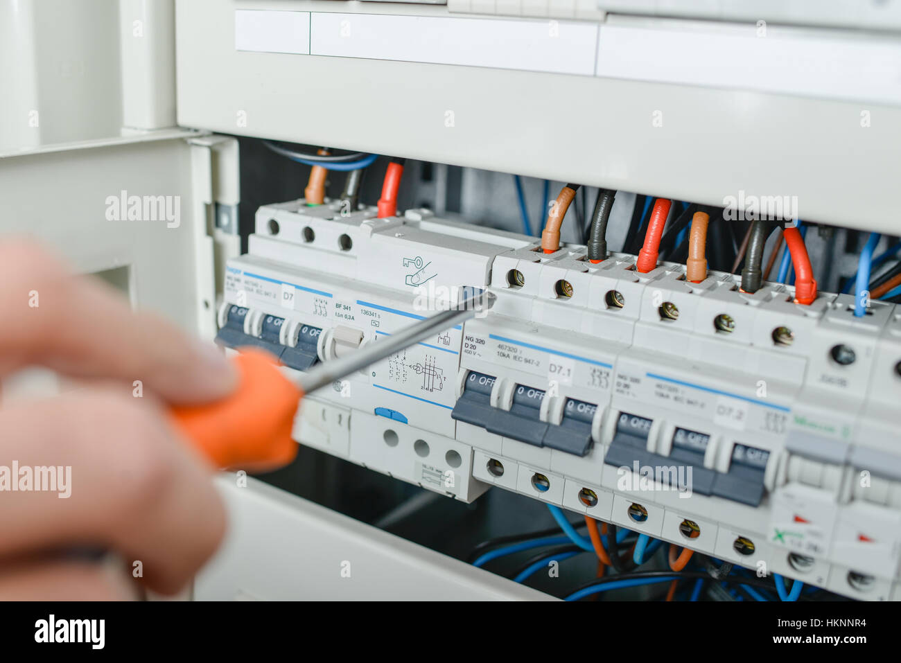 Repairing a fusebox Stock Photo - Alamy