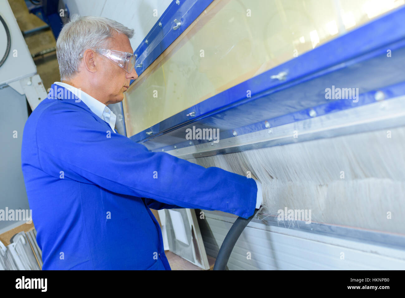 cleaning a machine Stock Photo - Alamy