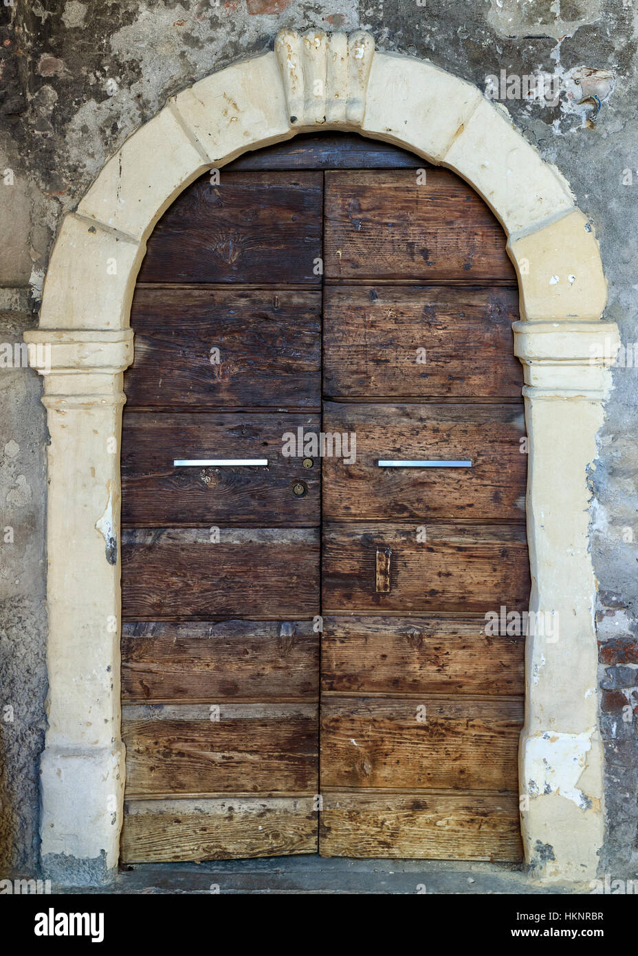 Traditional old european facade with entance door Stock Photo - Alamy