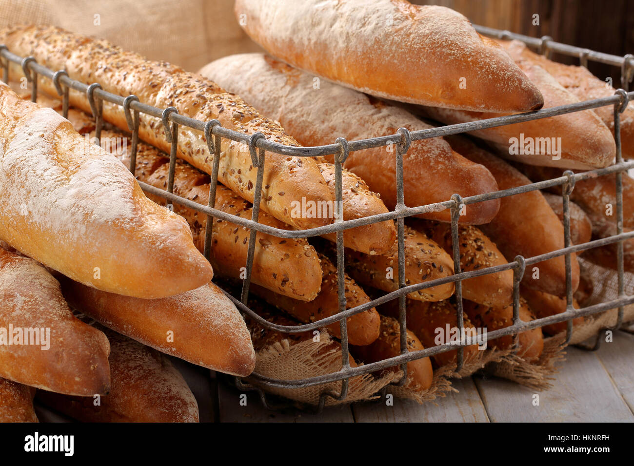 Different types of bread france hi-res stock photography and images - Alamy