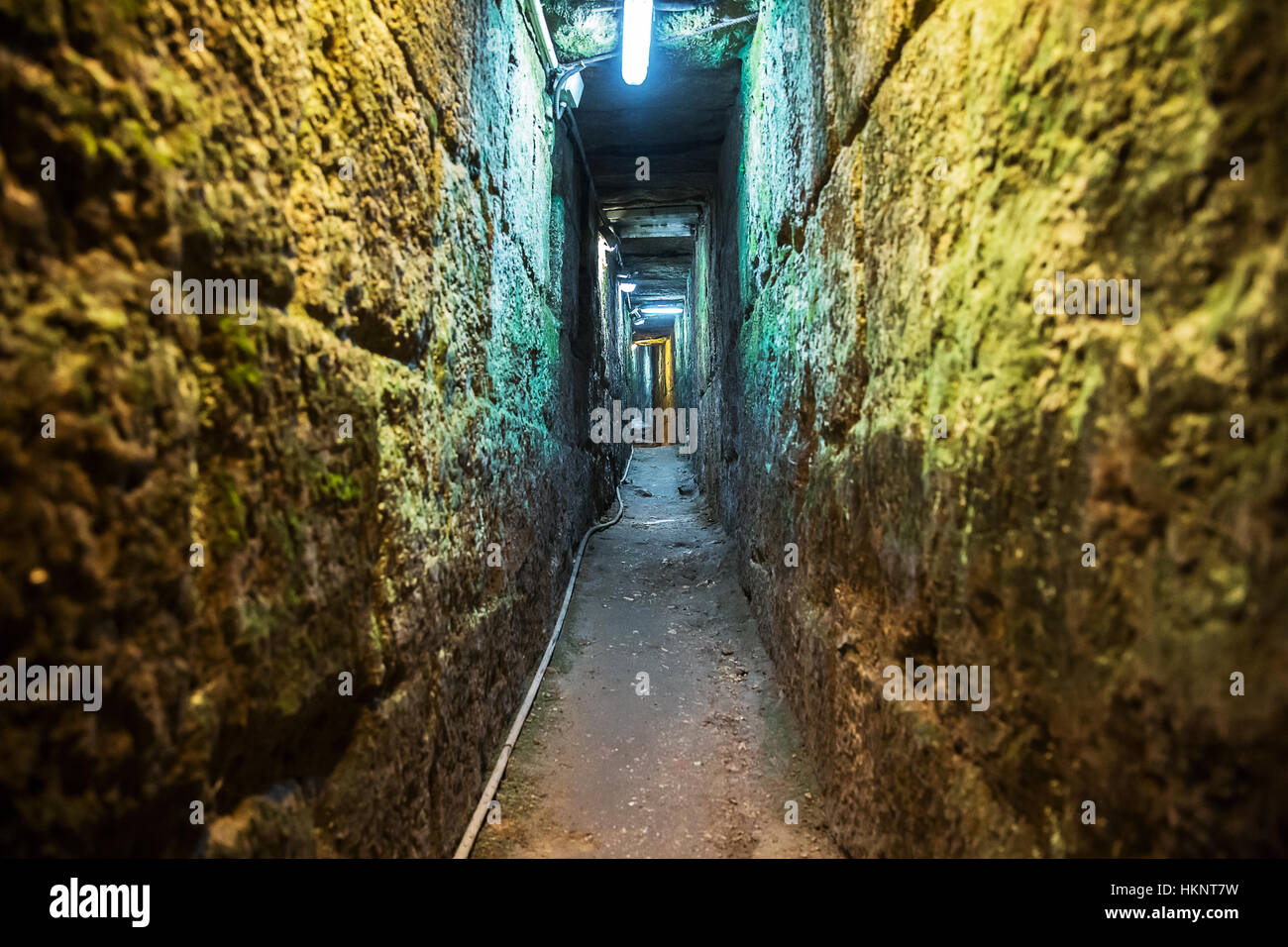 Tunnel that leads from the Shiloah pool to the Temple mount in ...