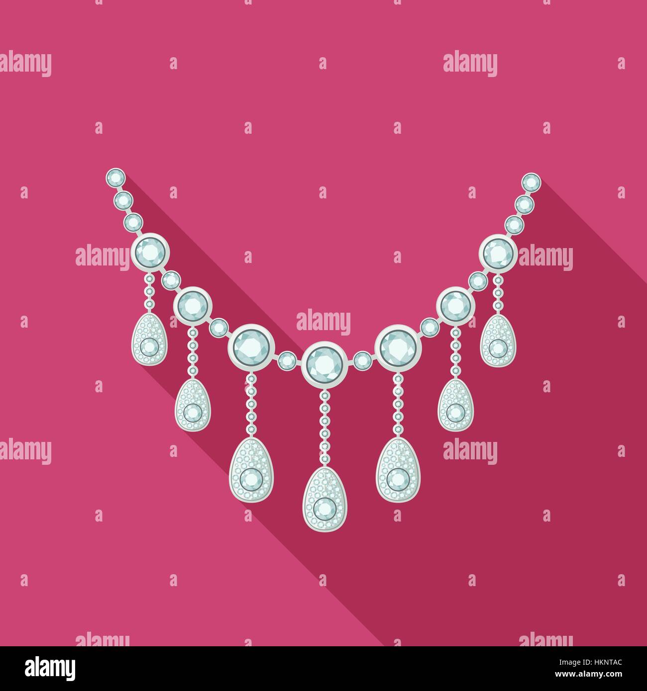 Silver symbol necklace Stock Vector Images - Alamy