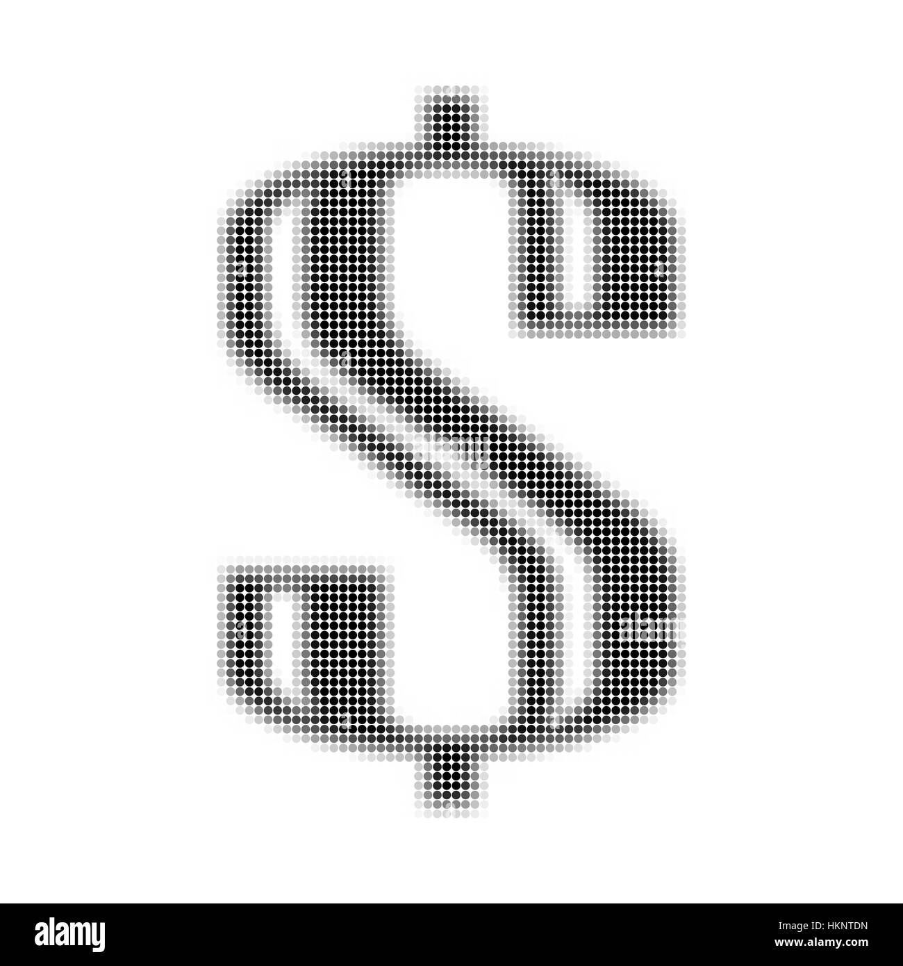 Low poly dollar sign, abstract shapes vector illustration in black and ...