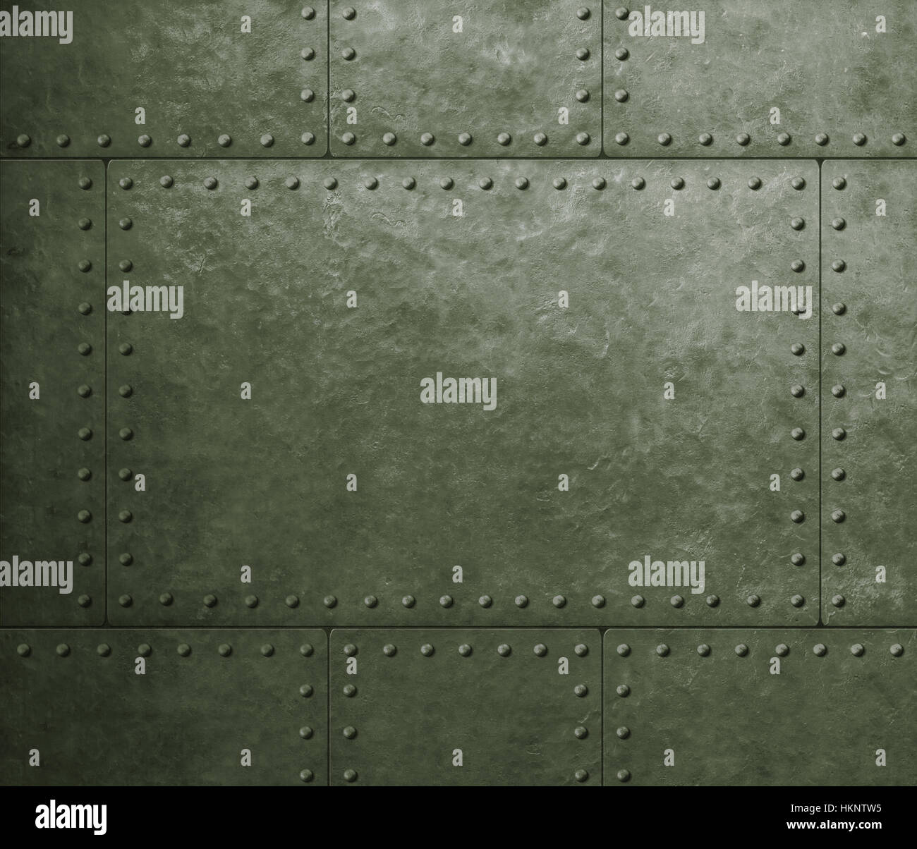 metal armor military green background with rivets Stock Photo - Alamy